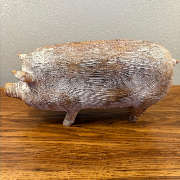 Accents | Rustic Large Ceramic Whitewash Mama Pig Country Farmhouse ...